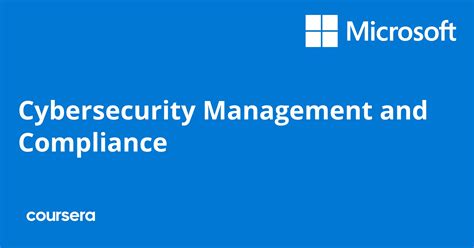 Cybersecurity Management And Compliance Coursera