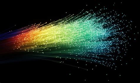 Colorful Light Trails Representing Data Flow And Digital Communication Stock Image Image Of