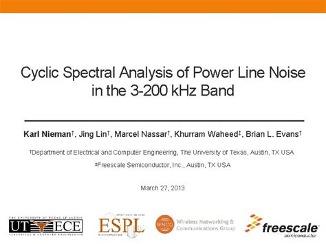 Cyclic Spectral Analysis Of Power Line Noise In