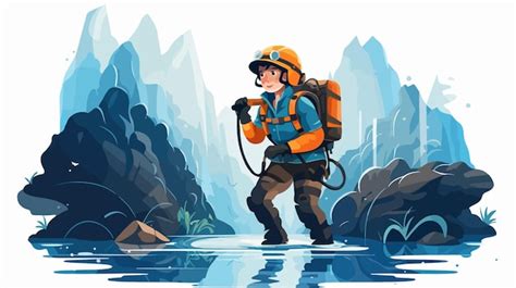 Explorer Idea 2d Flat Cartoon Vector Illustration Premium Ai
