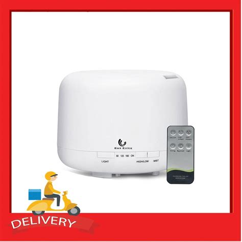 ขายดี เครื่องเพิ่มความชื้น ขนาด 500 มล มีไฟ Led ส่องสว่าง เครื่องพ่นอโรม่า เครื่องพ่นอโรมา