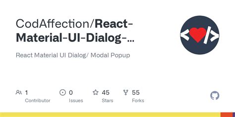 Github Codaffectionreact Material Ui Dialog Modal Popup React