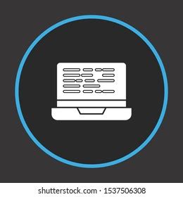 Code Coding Computer Monoblock Laptop White Stock Vector Royalty Free