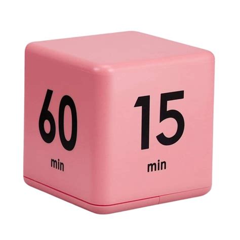 Time Cube Timer Kitchen Timer Gravity Sensor For Meditation Pink