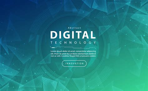 디지털 기술 배너 블루 그린 배경 개념 사이버 기술 조명 효과 추상 기술 혁신 미래 데이터 인터넷 네트워크 Ai 빅 데이터 라인