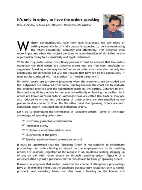 Speaking Order Pdf Judgment Law Public Law