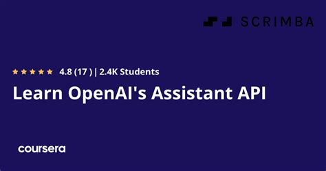 Learn Openais Assistant Api Coursera