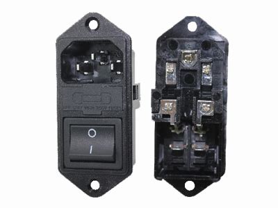 C14 AC Power Socket Fuse Switch KLS Connector