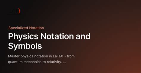 Physics Notation And Symbols Latex Cloud Studio Documentation Physics Notation And Symbols Latex Cloud Studio Documentation