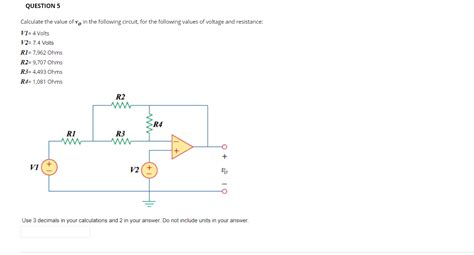 Solved QUESTION Calculate The Value Of V In The Following Chegg