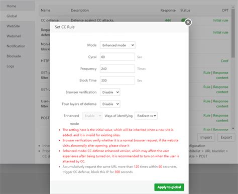Nginx Waf Cc Defense Instructions Aapanel Free Hosting Control Panel One Click Lamplemp