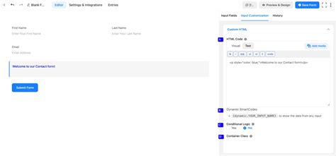 Custom Html Field In Fluent Forms Fluent Forms