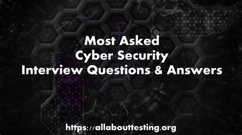 Interview Questions Cyber Security 1 All About Testing