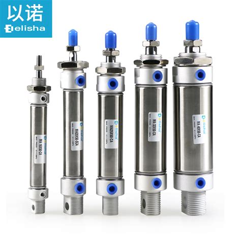 亚德客型ma气缸不锈钢小型迷你气缸ma3225x50 75 100 150200 S虎窝淘