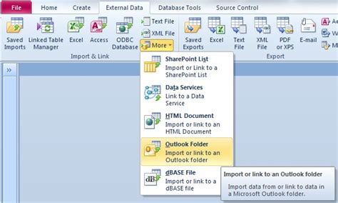 Link Microsoft Access Databases To Microsoft Outlook Inbox Calendar Contacts And Tasks