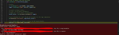 Cannot Pickle Threadlock Object Type Error When Running Pmsample