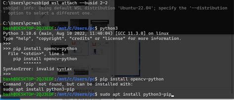 wsl→bash上のpython3でopencvでカメラ画像を取り込めるかテスト→ng min117の日記