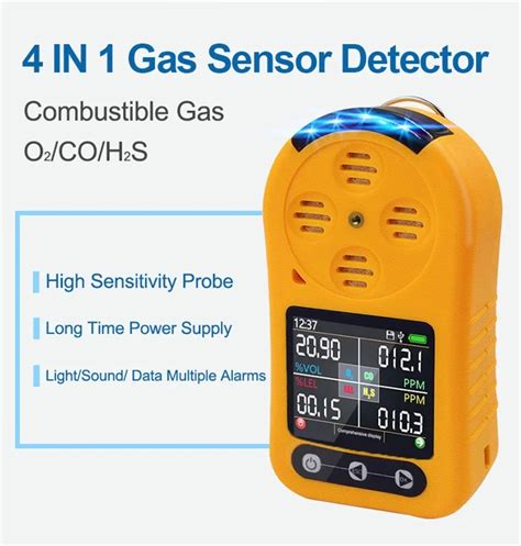 4in1 Gas Detector Alarm Multi Gas Monitor For O2 Ch4 Co H2s Portable Gas Detector With Lcd Buy