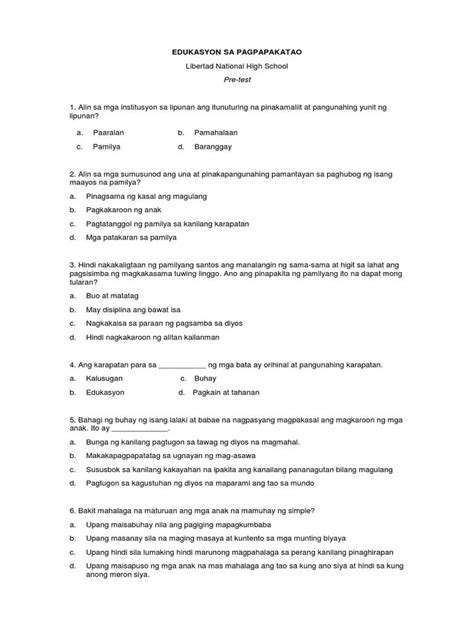 3rd Grading Periodical Esp 10 Artofit