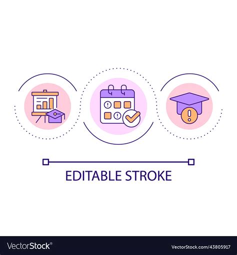 Lessons Timetable Loop Concept Icon Royalty Free Vector