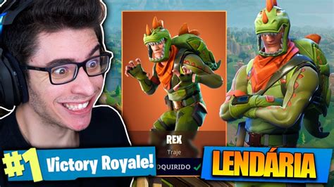 Comprei A Skin LendÁria Do Rex E Matei Tudo Fortnite Battle Royale