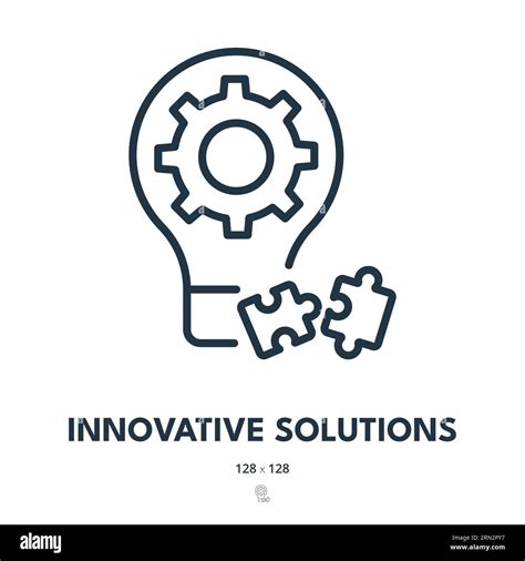 Innovative Solutions Icon Idea Invention Creativity Editable Stroke Simple Vector Icon