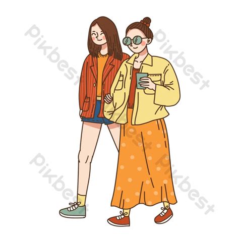 여름 만화 귀여운 소녀 일러스트 Png Psd 무료 다운로드 Pikbest