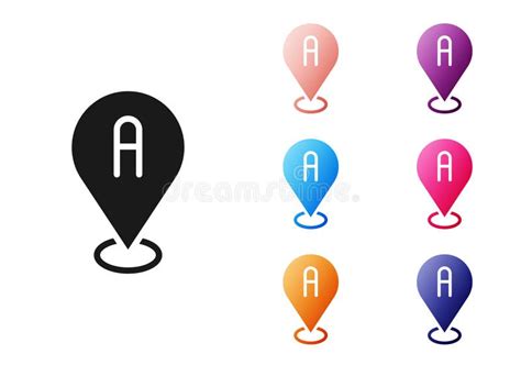 Black Map Pin Icon Isolated On White Background Navigation Pointer Location Map Gps