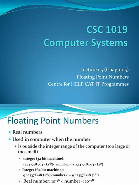 Lecture 05 Floating Point Numbers Pdf Exponentiation Multiplication