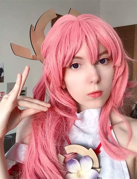 Yae Miko Cosplay In 2024 Cosplay Makeup Cosplay Dress Cosplay