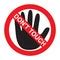 Do Not Touch Hand Icon Stop Or Forbidden Sign Vector Illustration