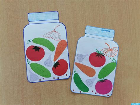 Мастер класс по аппликации «Овощи в банке в младшей группе 8 фото Воспитателям детских садов