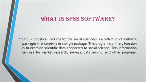 PPT What Is SPSS Software And Various Benefits Uses Of SPSS For Data Analysis PowerPoint