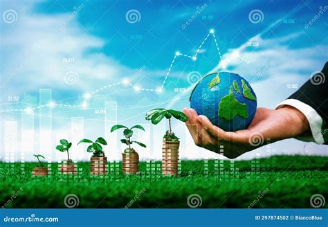 Growing Coin Or Money Stack With Esg Business Investment Reliance