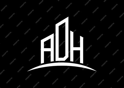 Premium Vector Letter Adh Building Vector Monogram Logo Design