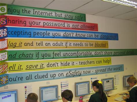 Esafety Displays Ks2 Computer Lab Decor School Computer Lab Computer