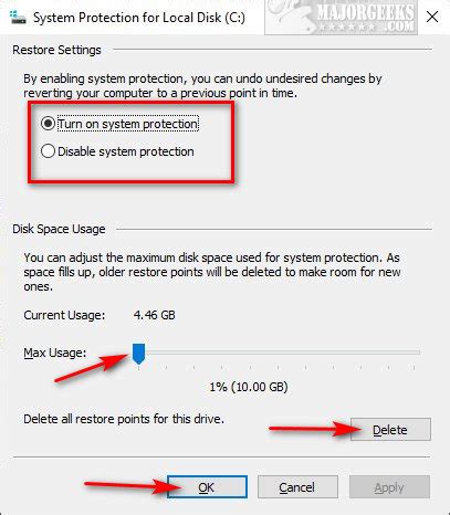 How To Turn System Protection On Or Off In Windows MajorGeeks