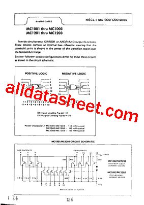MC1000 Datasheet PDF Motorola Inc