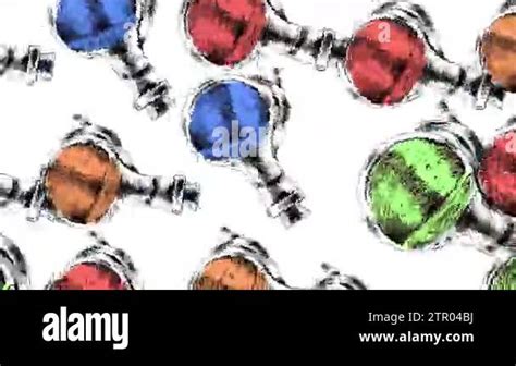 Rotating Sketch Of Bottles On A Blue Screen Animation With A Colorful