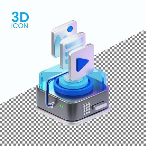 Premium Psd Icons Techy 3d Icon Render