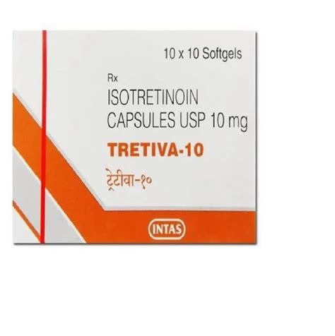 Tretiva Finished Product Isotretinoin Capsules 10 Mg Packaging Type