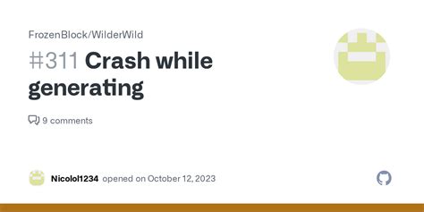 Crash While Generating · Issue 311 · Frozenblockwilderwild · Github