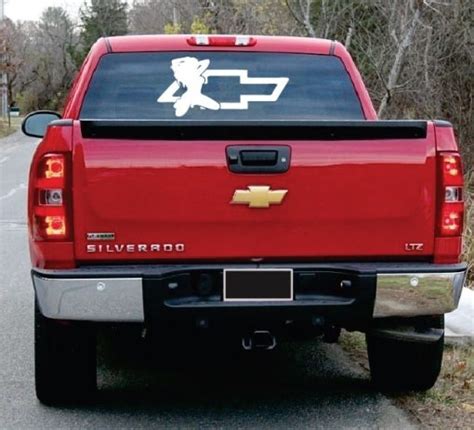 Chevy Mudflap Sexy Girl Bowtie Rear Window Decal Sticker Custom Made In The Usa Fast Shipping