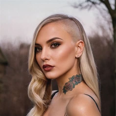 Undercut Or Not Bobcut Or Long With Undercut Stunning Photo Model Posing For The Camera In A