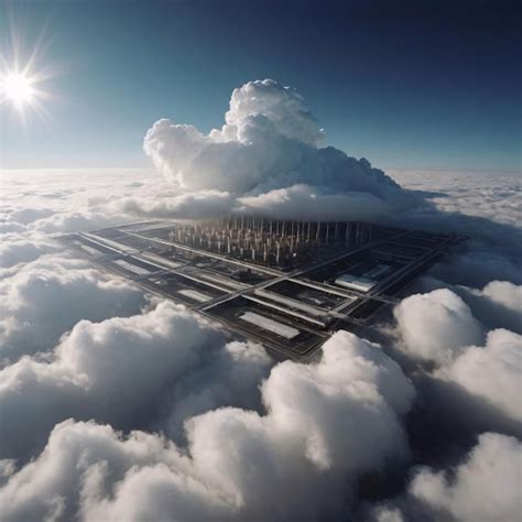 Cloud Computing Center Premium Ai Generated Image