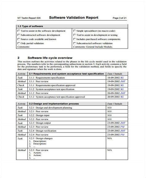 Software Validation Report Template At Templateidea Report Template Certificate Templates