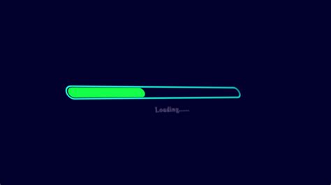 Installation Loading Bar Animation Isolated On A Black Background