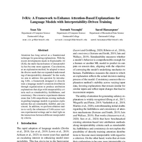 Ivra A Framework To Enhance Attention Based Explanations For Language Models With