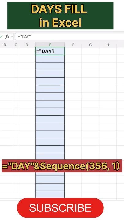 Exceltrickdays Fill Trick In Excelexcelexceltutorialexceltipsshortsviral
