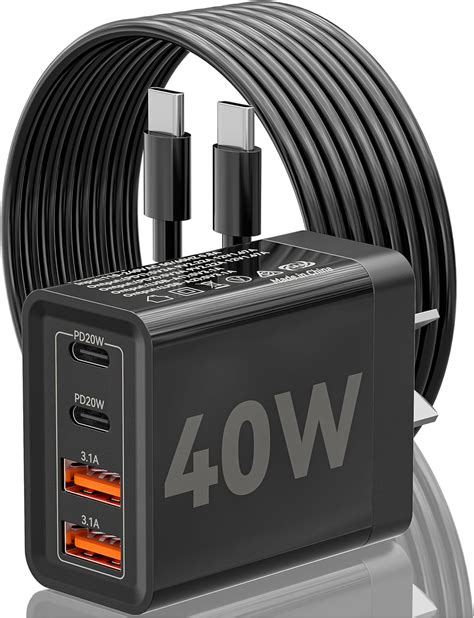 USB C Fast Charger W Dual USB C Wall Charger Port W USB C Power Adapter With QC AUS